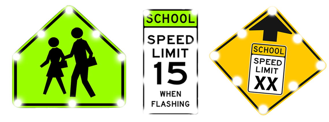 Kids Safety with Flashing School Zone Signs | Solar Traffic Systems, Inc.