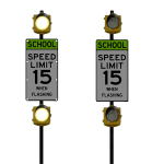 Double Flashing Beacon School Zone System | Solar Traffic